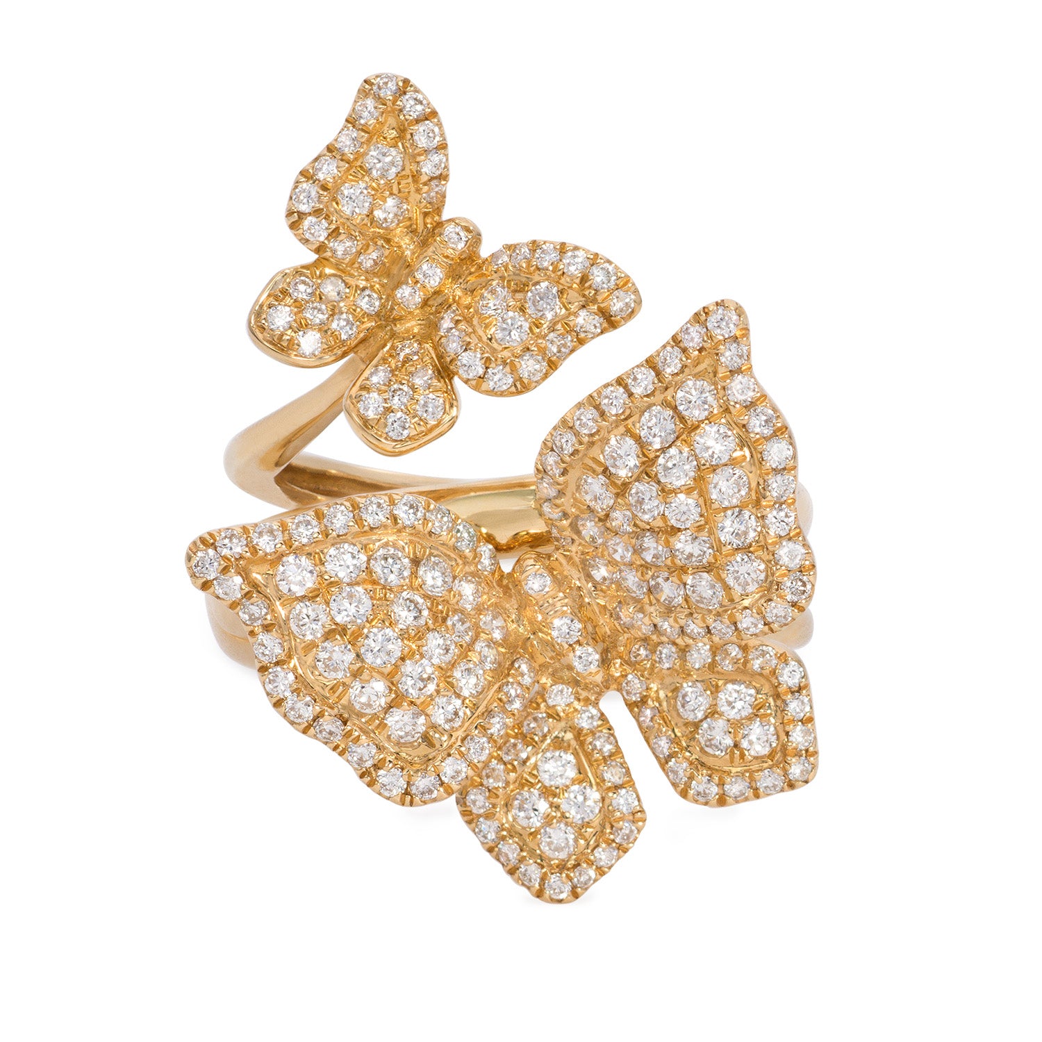 18k yellow butterfly ring (SKU R080) | Diamanti NYC