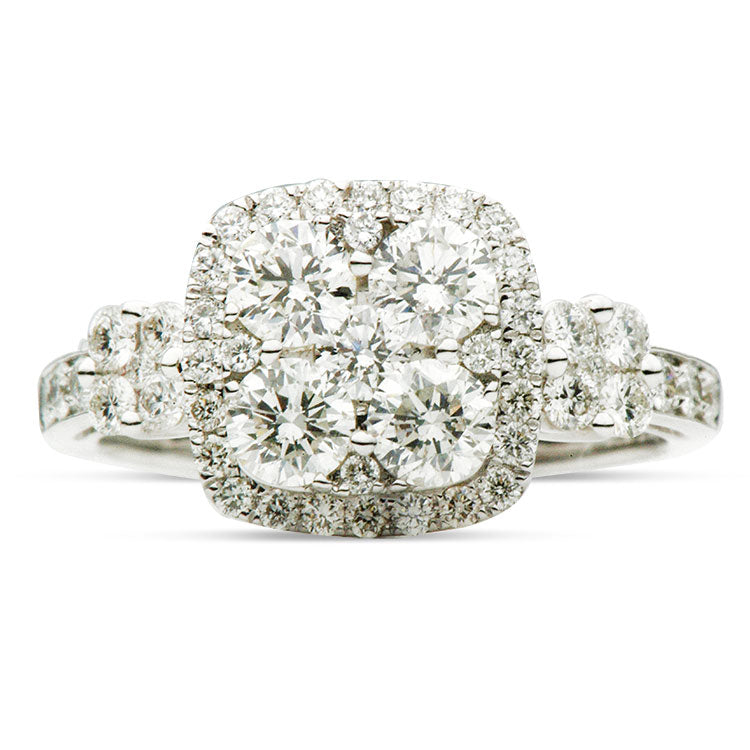 Diamond cluster ring (SKU R070) | Diamanti NYC